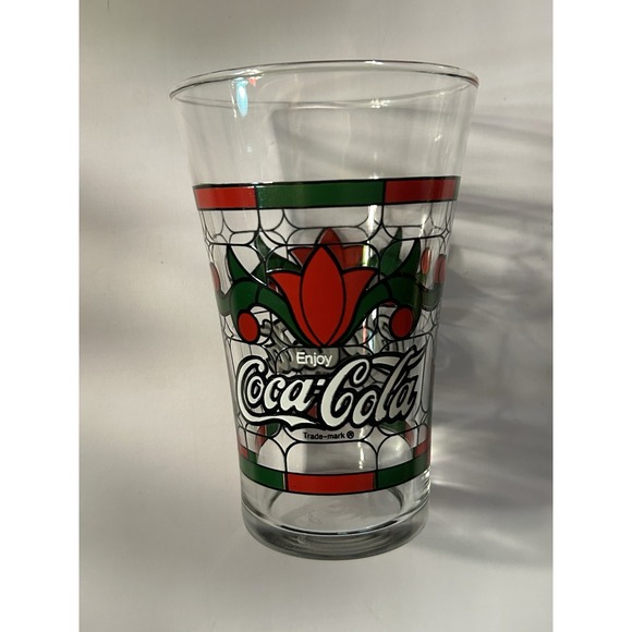 Coca Cola | Art | Coca Cola Poinsettia Design Drinking Glass | Poshmark